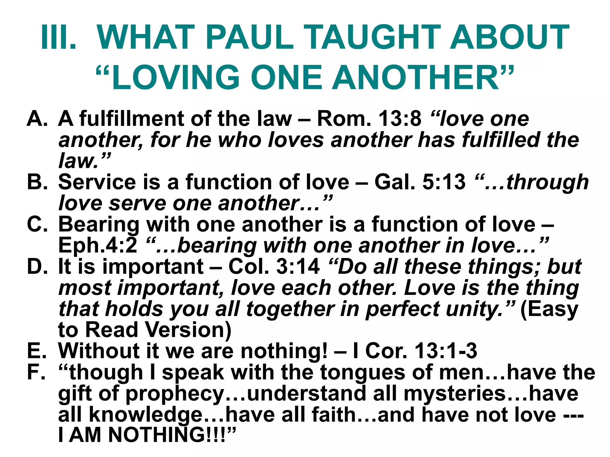 love one another | PPTX