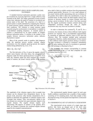 Gearbox Fault Diagnosis using Independent Angular Re-Sampling Technique, Wavelet Packet ...