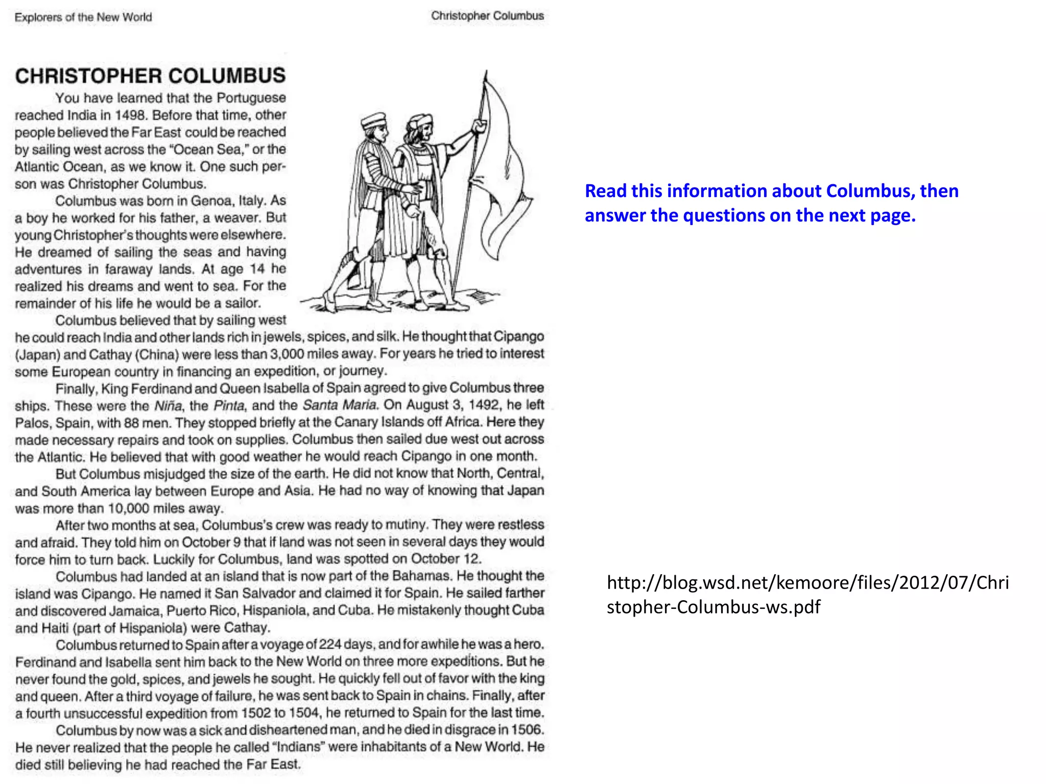 01-08 Columbus & Slavery w/Ms. Venditto | PPT