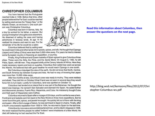 01-08 Columbus & Slavery w/Ms. Venditto | PPT