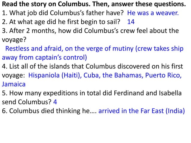 01-08 Columbus & Slavery w/Ms. Venditto | PPT