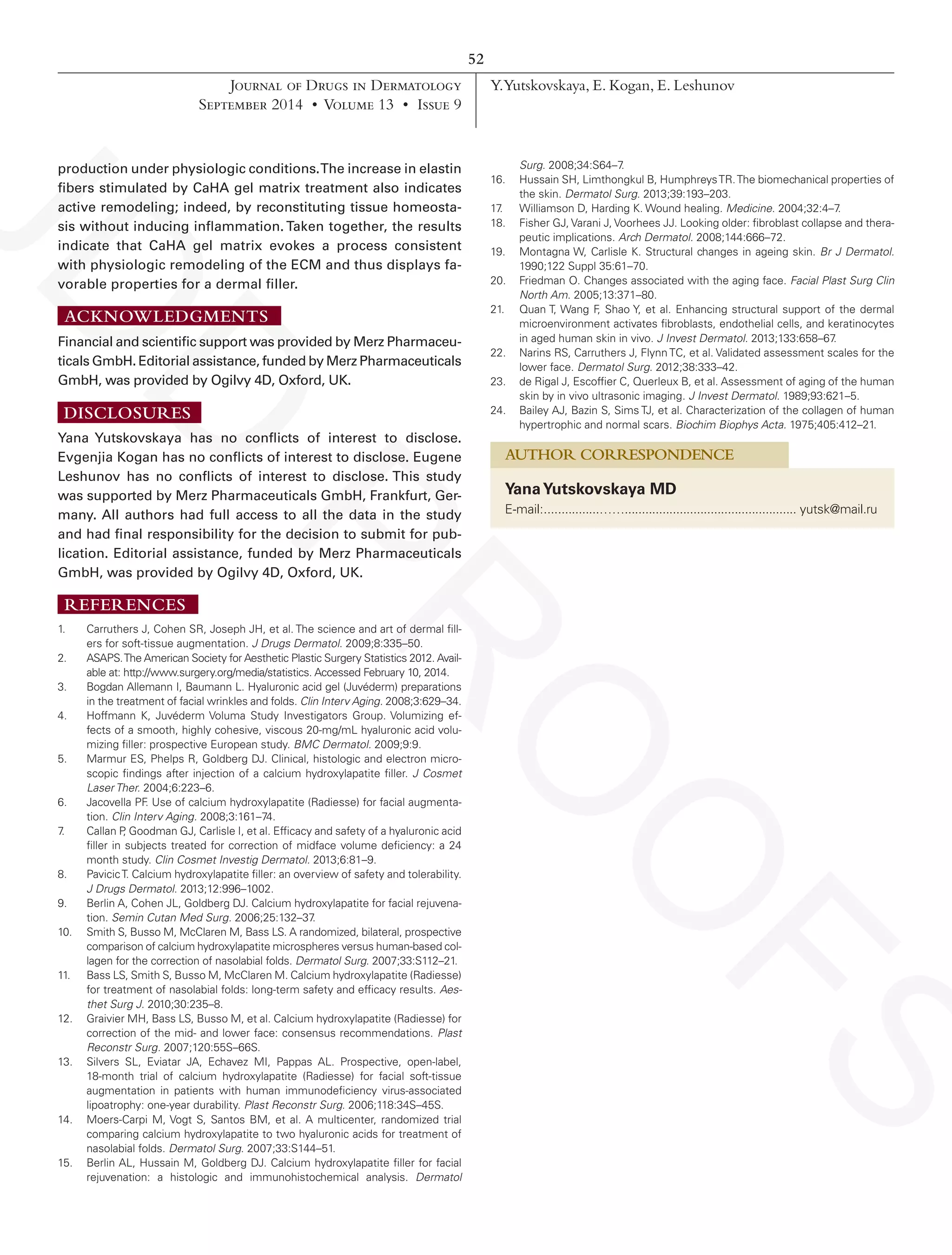 A Randomized, Split-Face, Histomorphologic Study Comparing a Volumetric ...