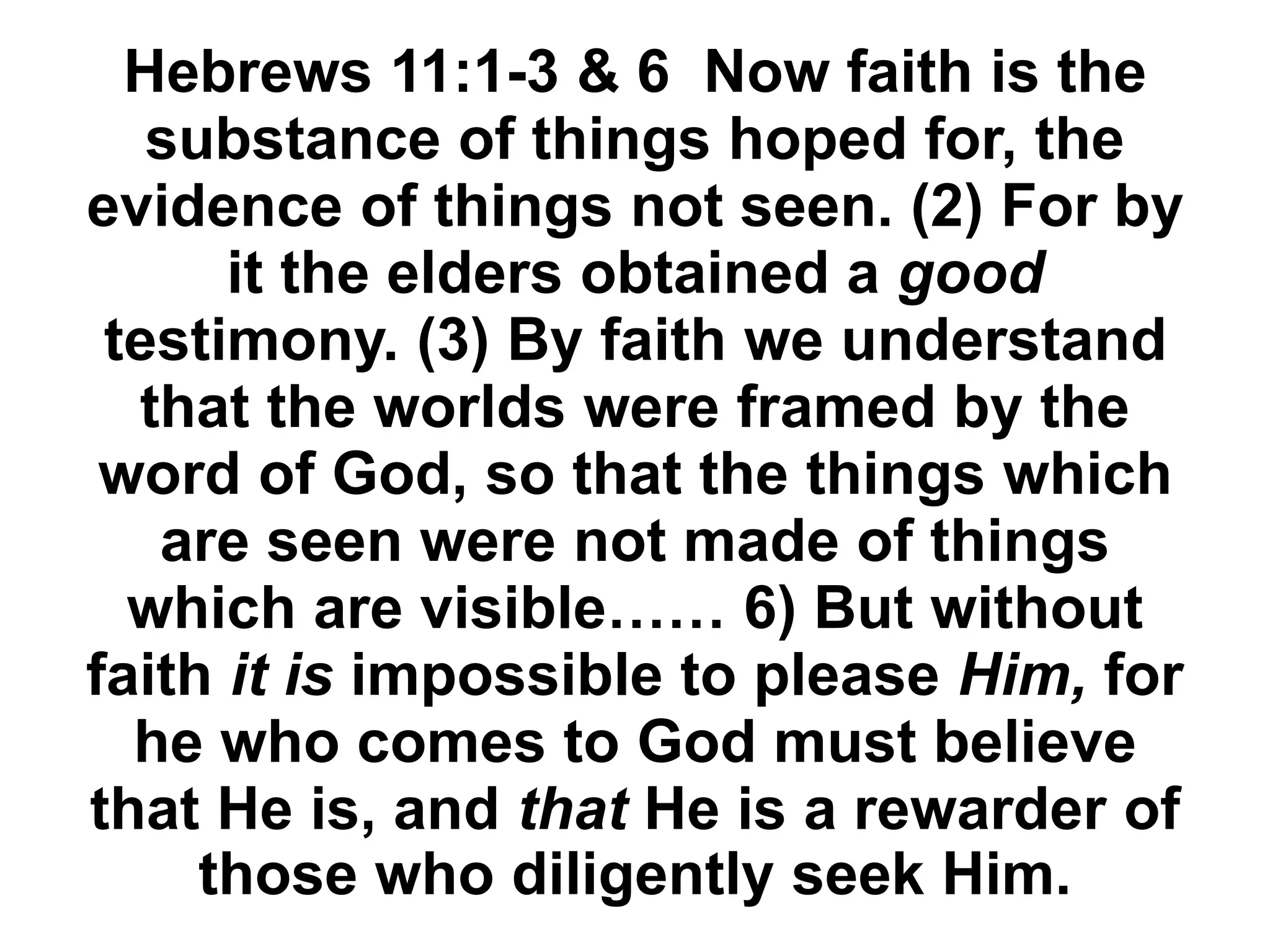 hebrews 11 - faith and works | PPTX
