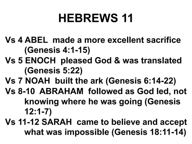 hebrews 11 - faith and works | PPTX | Christianity | Religion ...