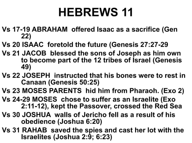 hebrews 11 - faith and works | PPTX | Christianity | Religion ...