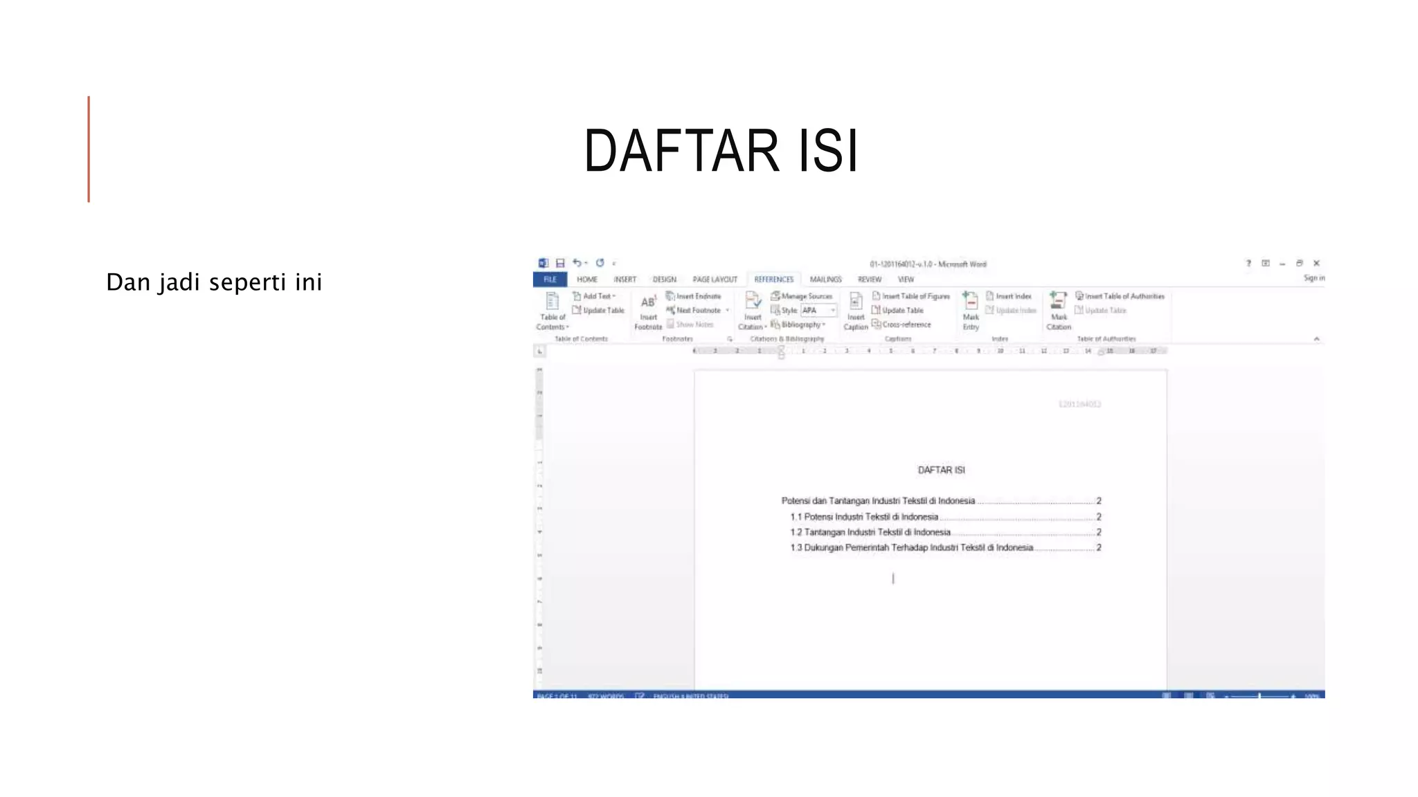 Cara membuat daftar isi, kutipan, daftar pustaka secara otomatis | PPTX