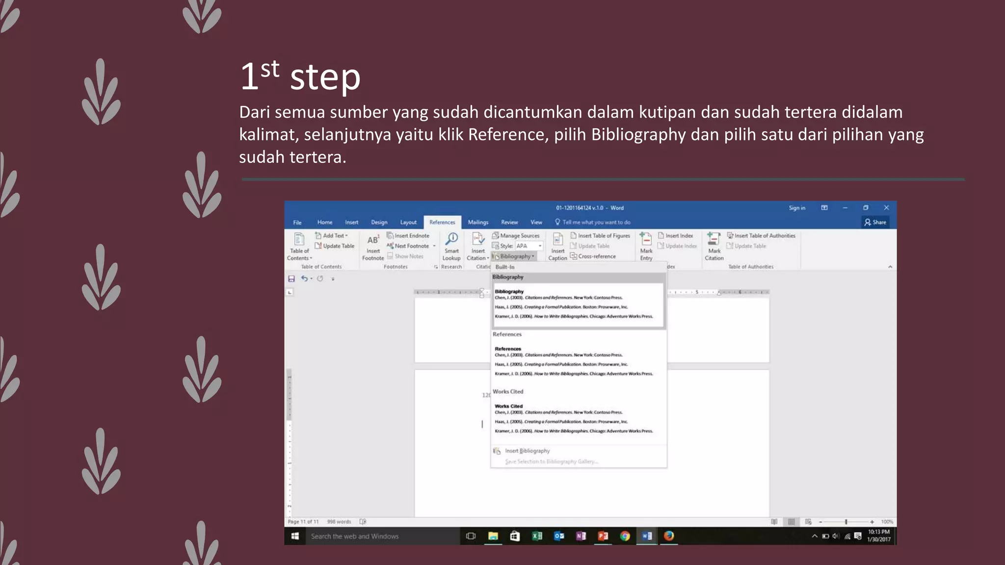 Cara Membuat Daftar Isi, Kutipan, dan Daftar Pustaka Otomatis | PPT