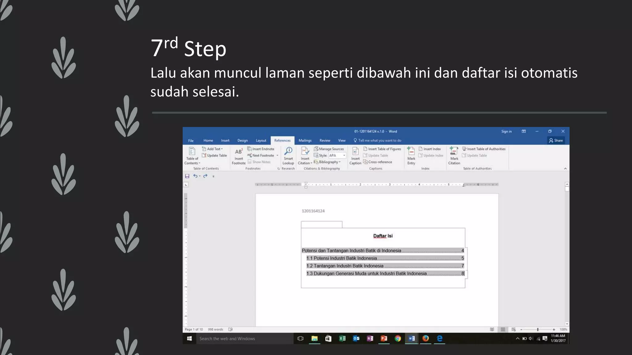 Cara Membuat Daftar Isi, Kutipan, dan Daftar Pustaka Otomatis | PPT