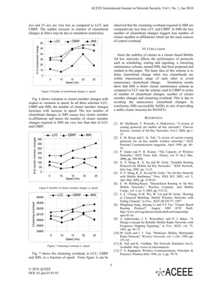 A Low Control Overhead Cluster Maintenance Scheme for Mobile Ad hoc NETworks (MANETs) | PDF