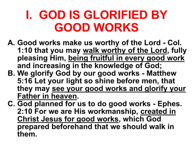 we are his workmanship created for good works | PPTX | Christianity ...