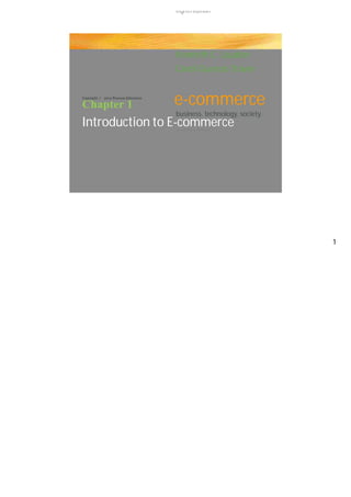 01 Introduction to E-commerce slides | PDF