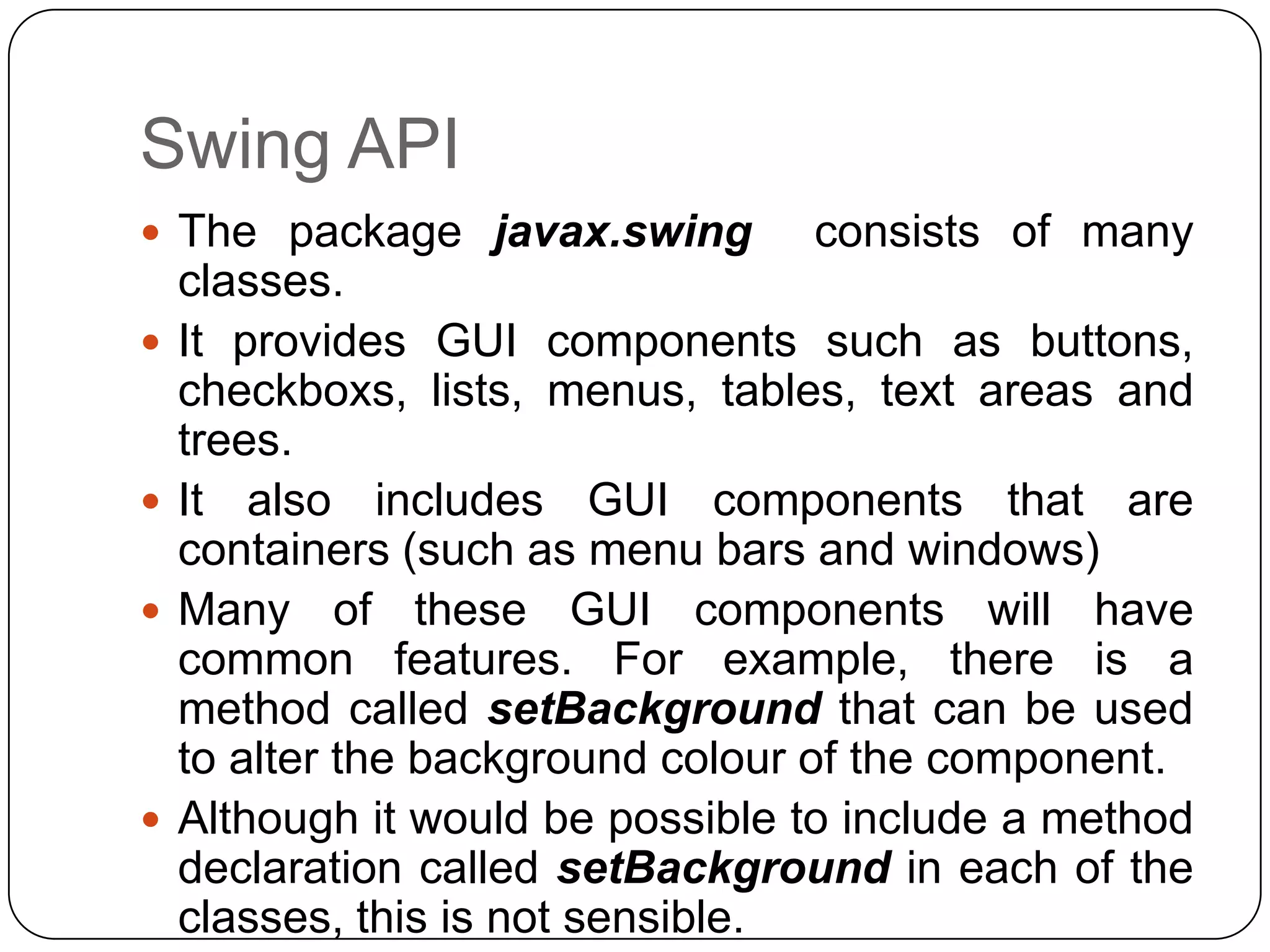 01. introduction to swing | PPT