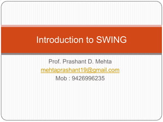 01. introduction to swing | PPT