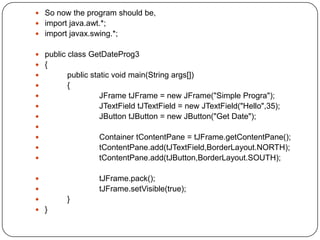 01. introduction to swing | PPT
