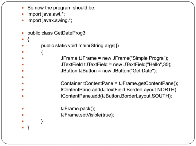 01. introduction to swing | PPT