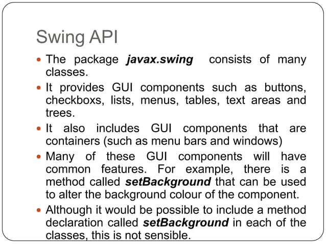 01. introduction to swing | PPT