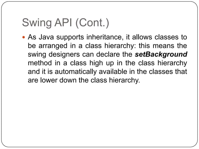 01. introduction to swing | PPT