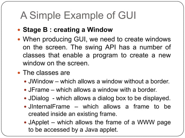 01. introduction to swing | PPT