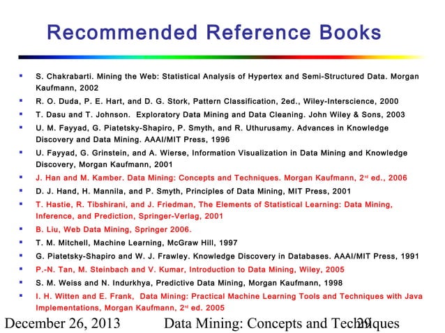 01 Data Mining: Concepts and Techniques, 2nd ed. | PPT