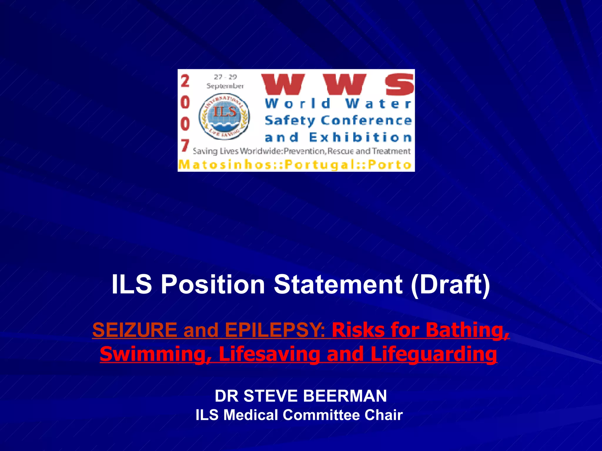 ILS Position Statement: Seizure Disorders in Lifesaving and ...