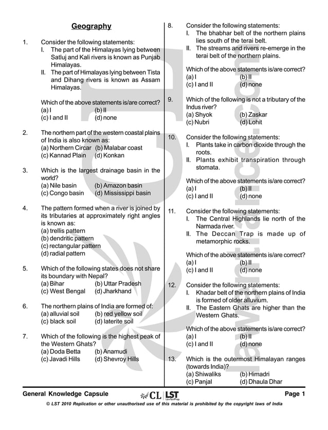 01. general knowledge capsule | PDF