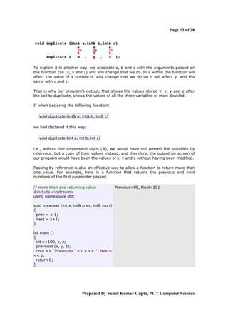 C++ revision tour | PDF