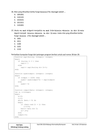 01. soal osk komputer 2014 | PDF