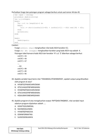 01. soal osk komputer 2014 | PDF