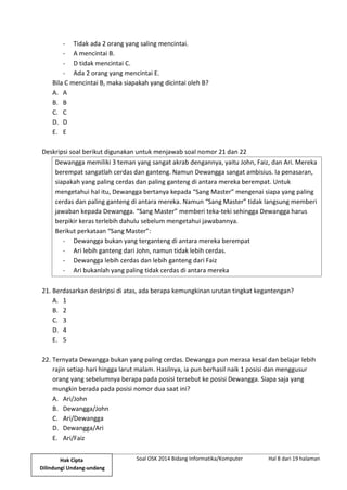 01. soal osk komputer 2014 | PDF