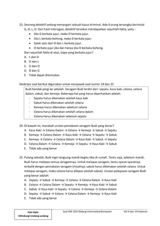 01. soal osk komputer 2014 | PDF