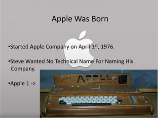 Steve Jobs Biography | PPTX