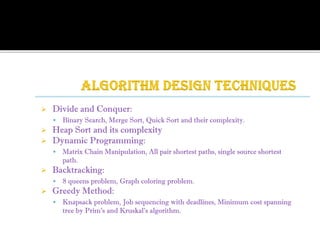 01. design & analysis of agorithm intro & complexity analysis | PPT