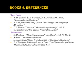 01. design & analysis of agorithm intro & complexity analysis | PPT