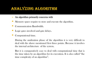 01. design & analysis of agorithm intro & complexity analysis | PPT