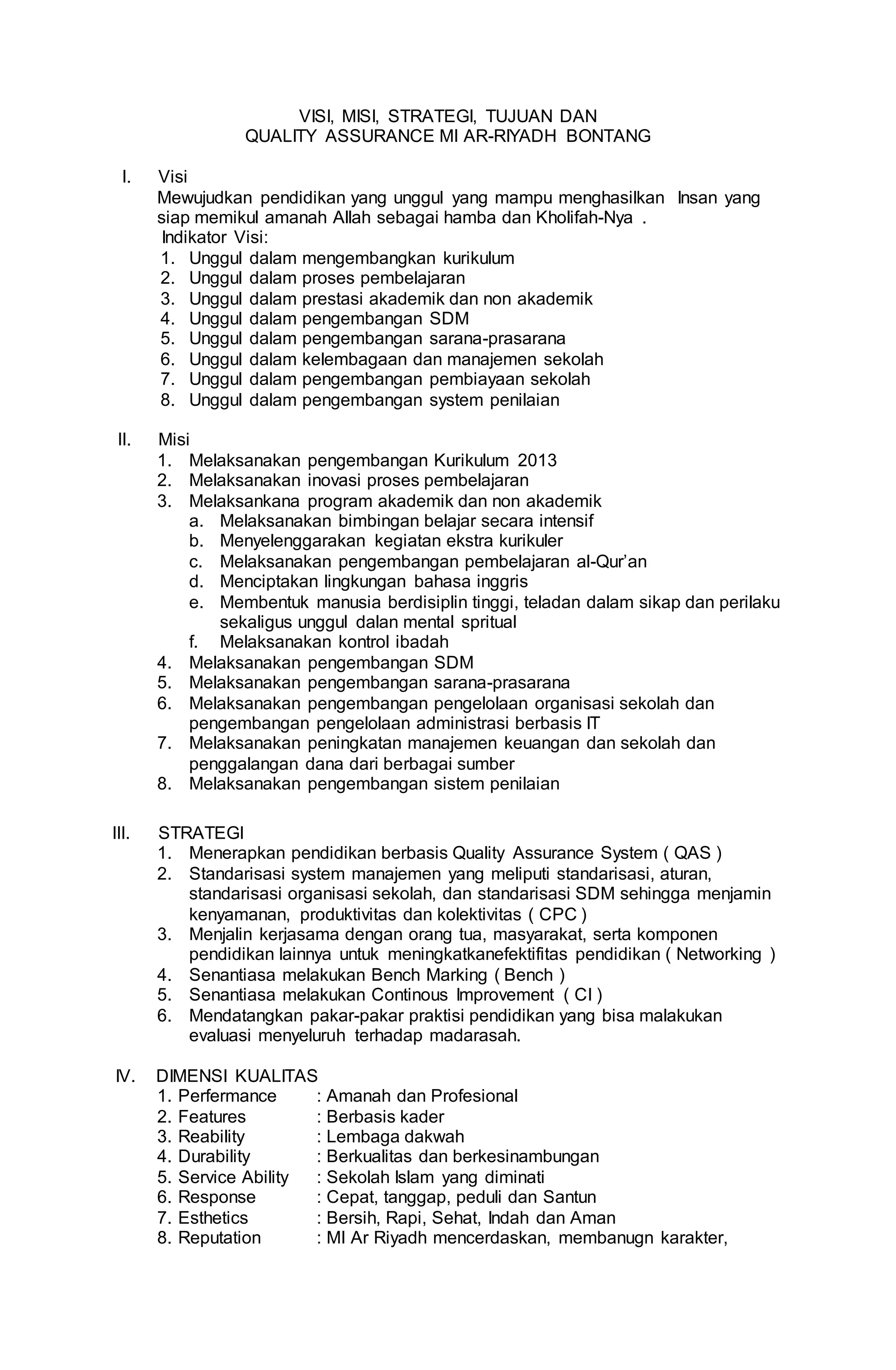 01. visi, misi, ... dan qa | DOCX
