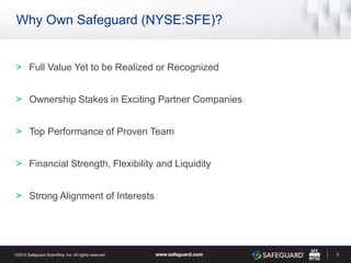 Safeguard Scientifics Corporate Presentation - January 2015 | PPT