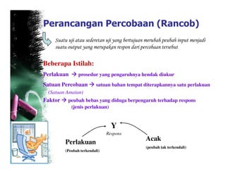 01.perancangan percobaan | PDF
