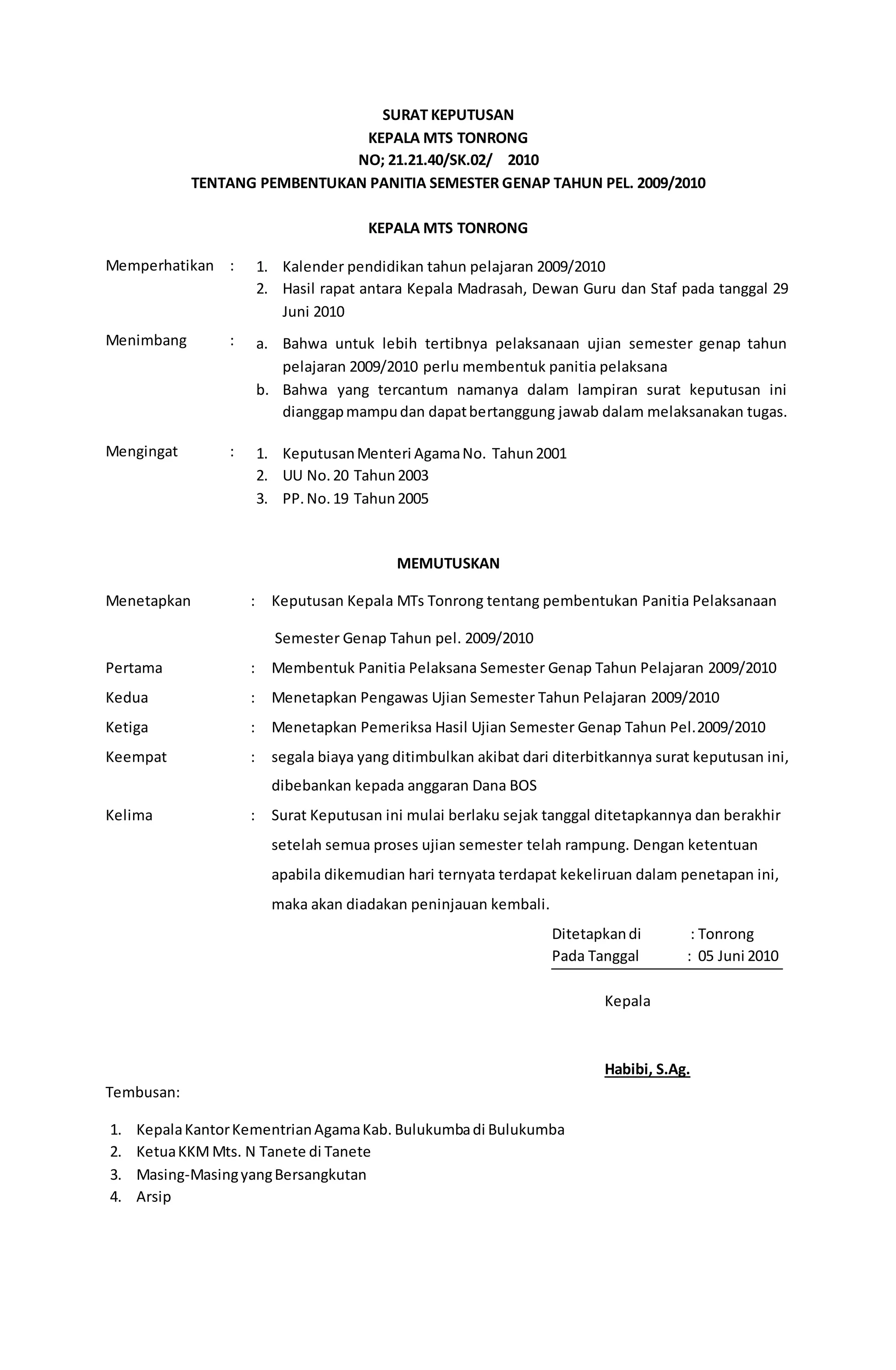 01. surat keputusan | PDF