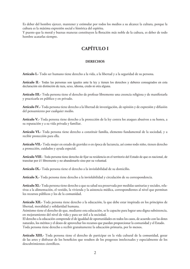 01 Declaración Americana De Los Derechos Y Deberes Del Homb Pdf