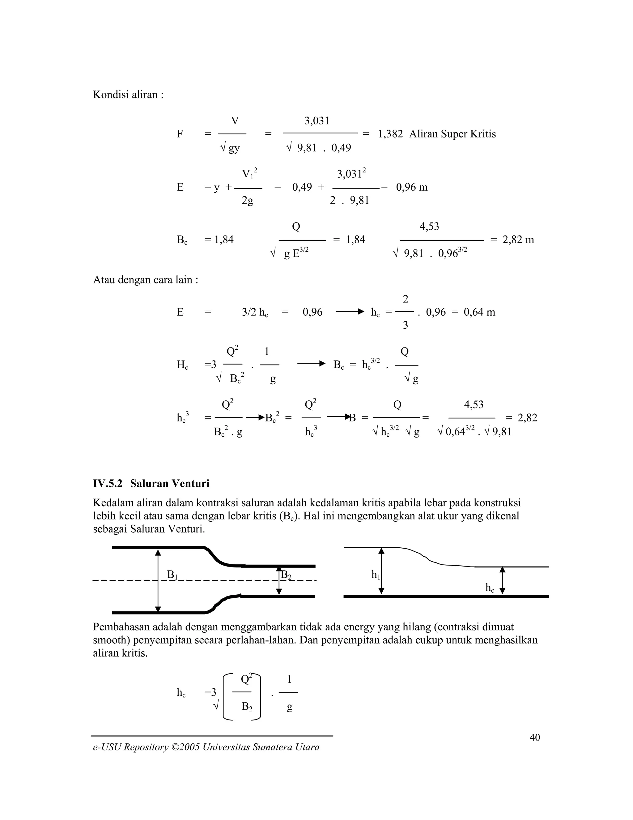 Aliran Seragam pada Saluran Terbuka (Hidrolika) | PDF