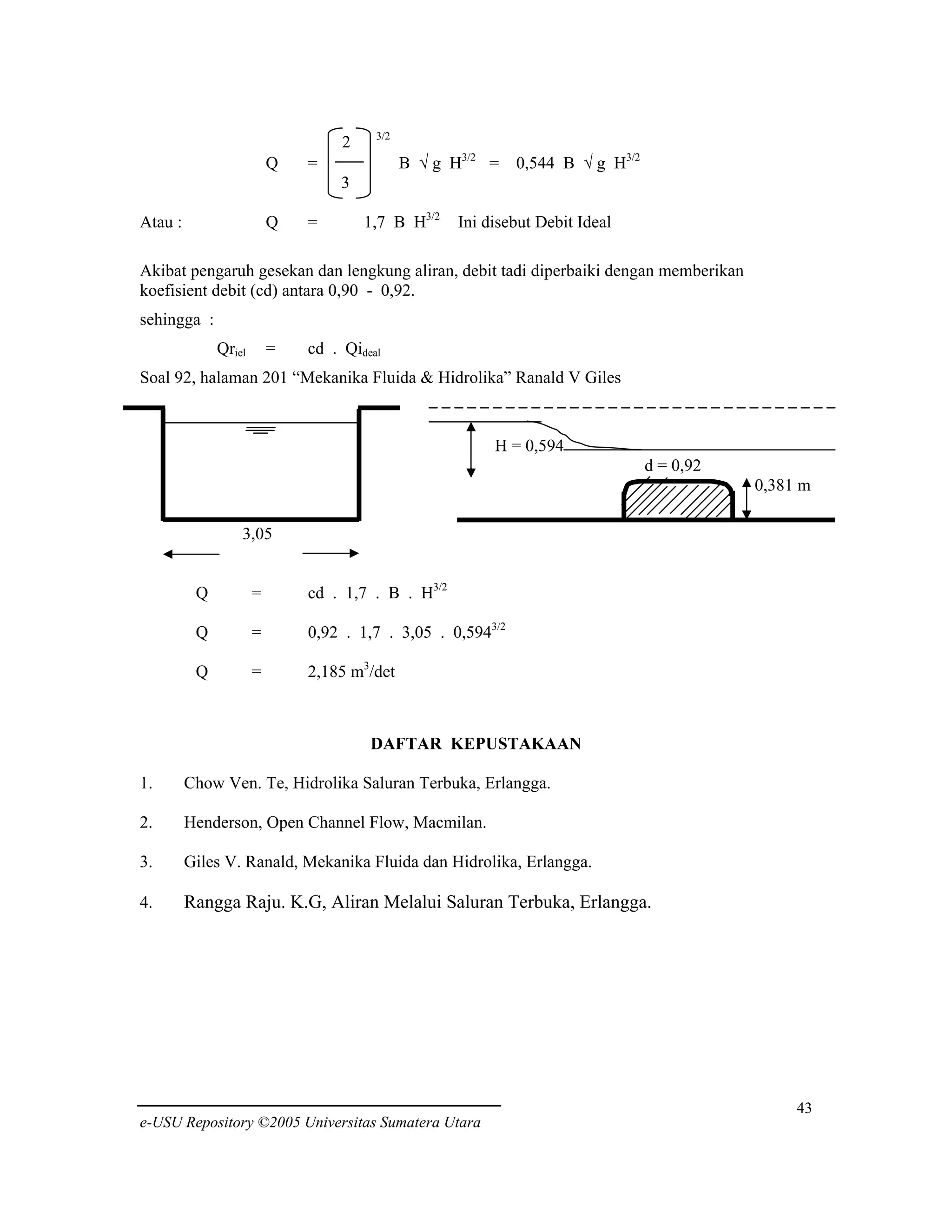 Aliran Seragam pada Saluran Terbuka (Hidrolika) | PDF
