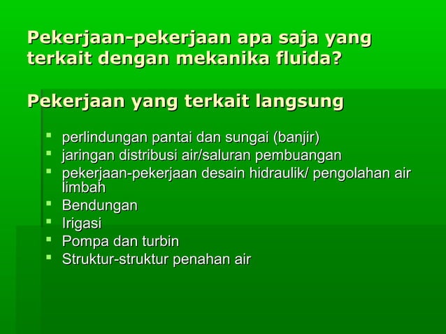 01.pengantar mekanika fluida | PPT