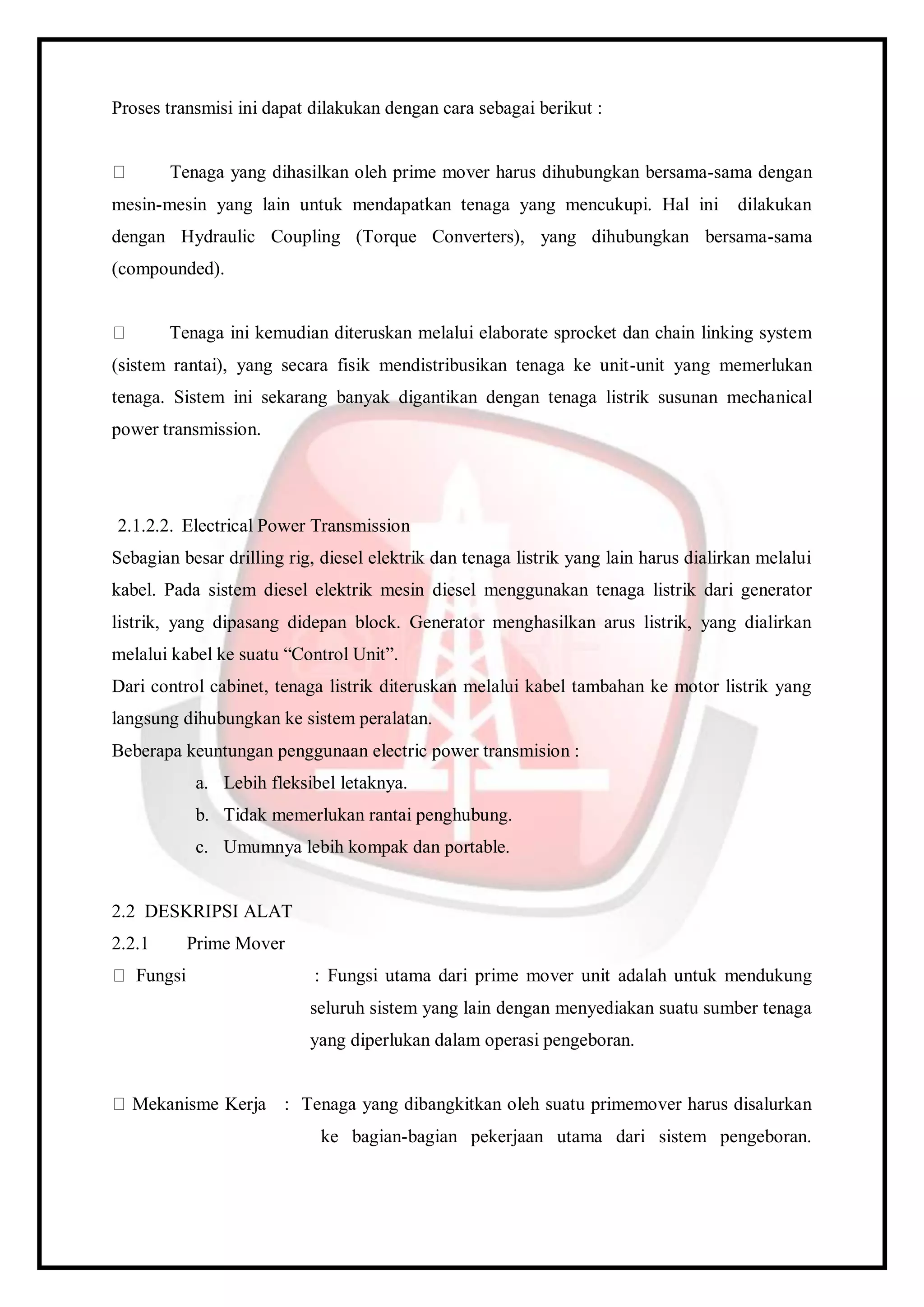 01. drilling rig sistem tenaga power system ok | PDF