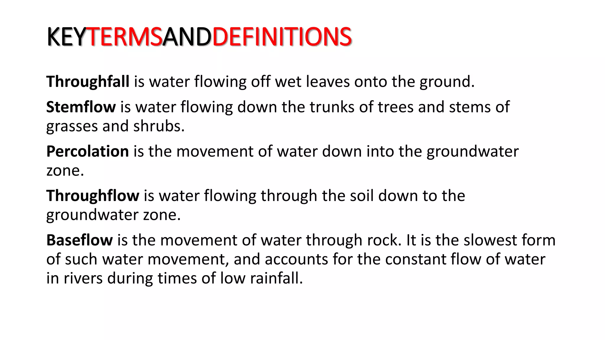 CAMBRIDGE AS GEOGRAPHY REVISION: HYDROLOGY AND FLUVIAL GEOMORPHOLOGY ...