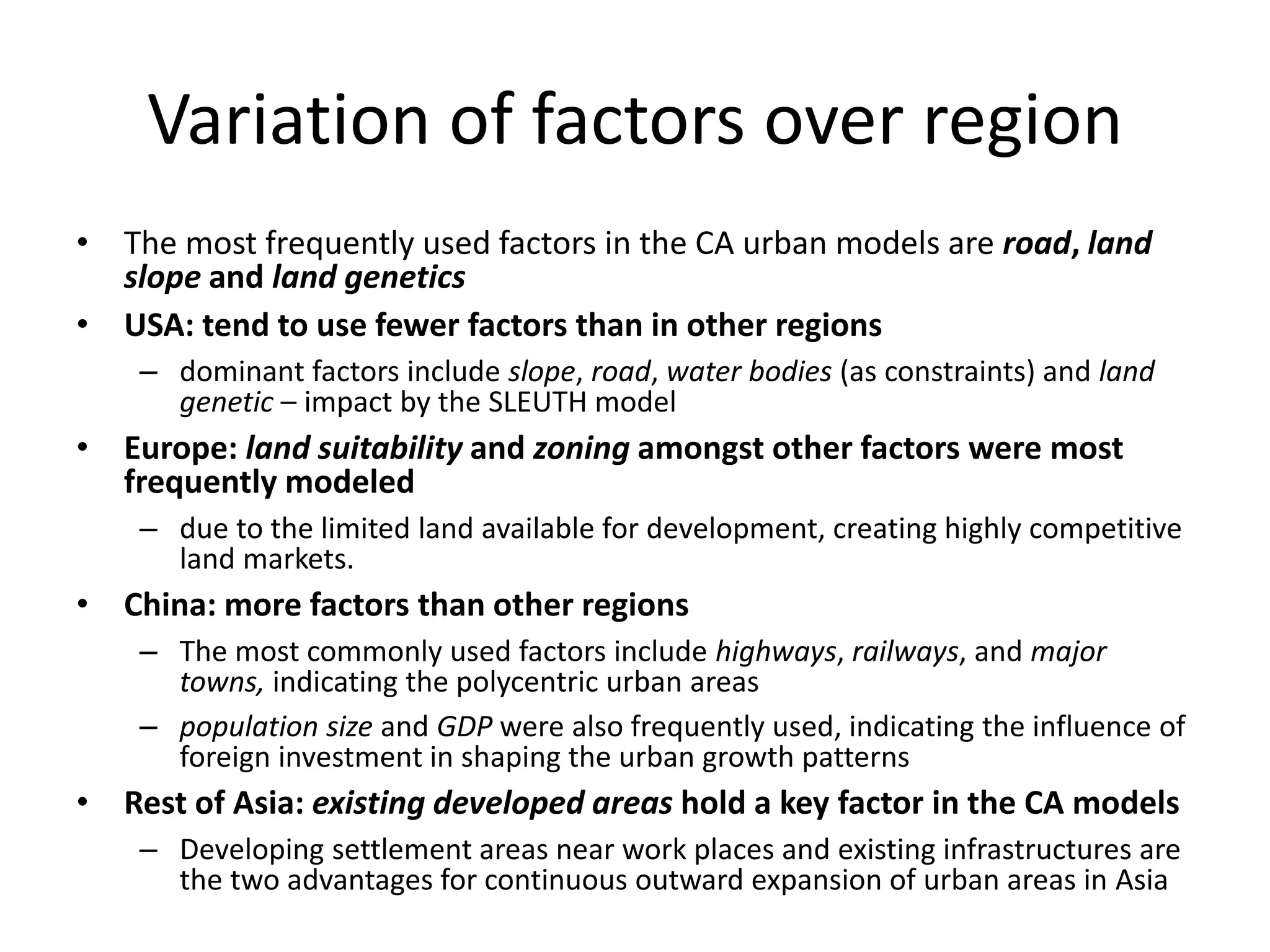 Cellular automata for urban growth modeling: a chronological review on ...
