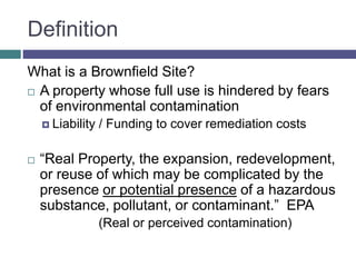 Overview of Brownfields | PPT