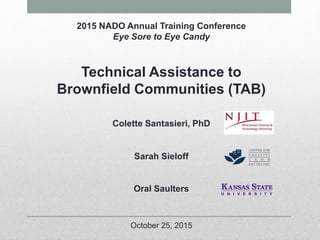 Overview of the Technical Assistance to Brownfields Resources | PPTX