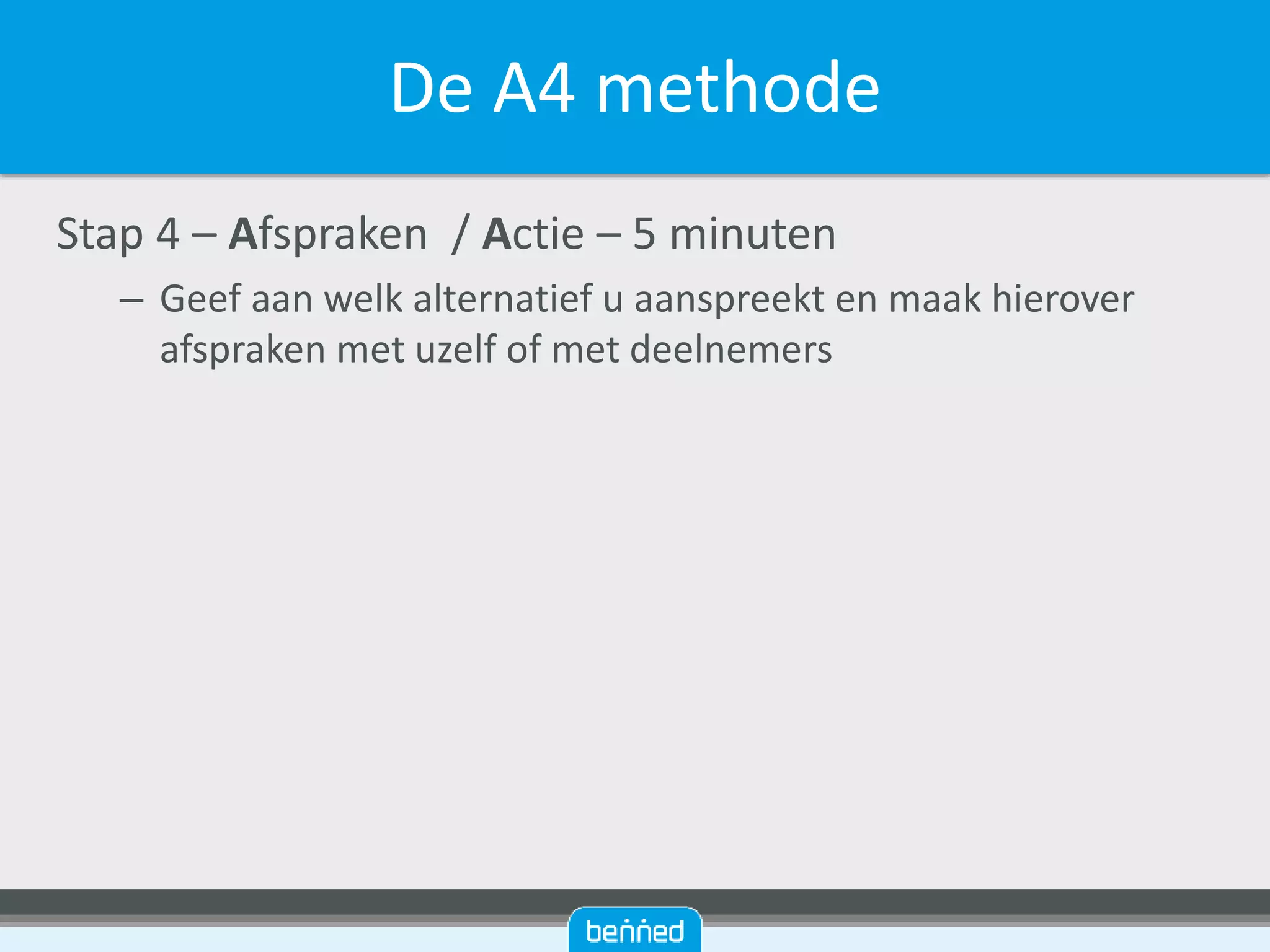 Intervisie met de A4 methode | PPTX