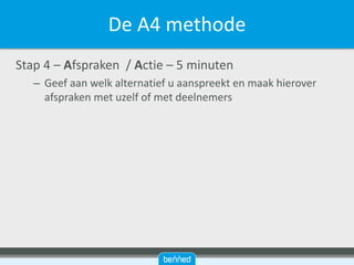 Intervisie met de A4 methode | PPTX