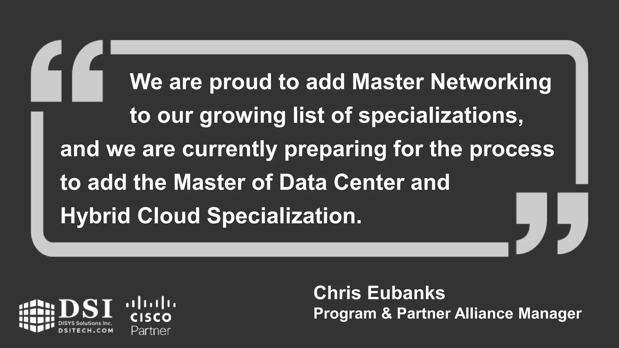 DSI Achieves Cisco Master Networking Specialization | PPTX | Telecommunications Industry ...